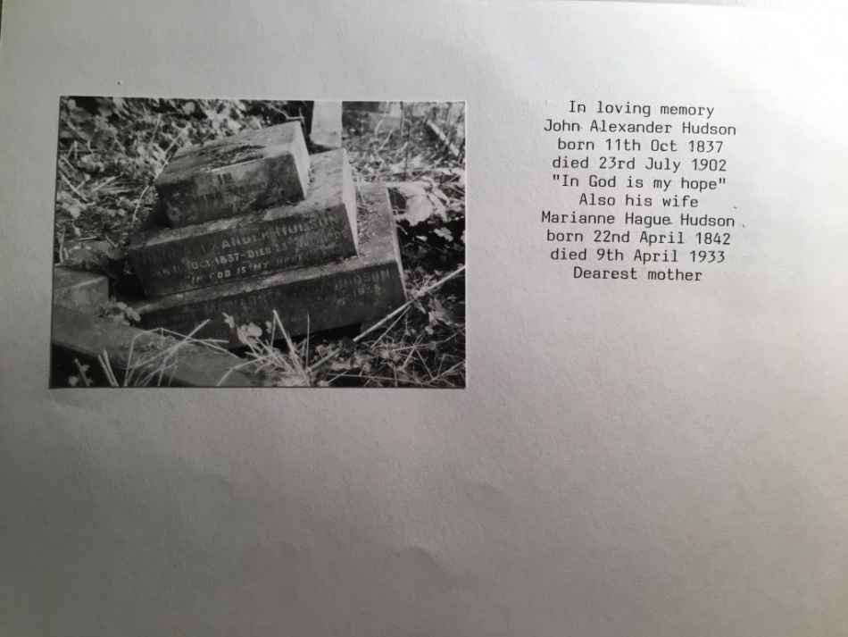 Hudson plot | Rectory Lane Cemetery, Berkhamsted